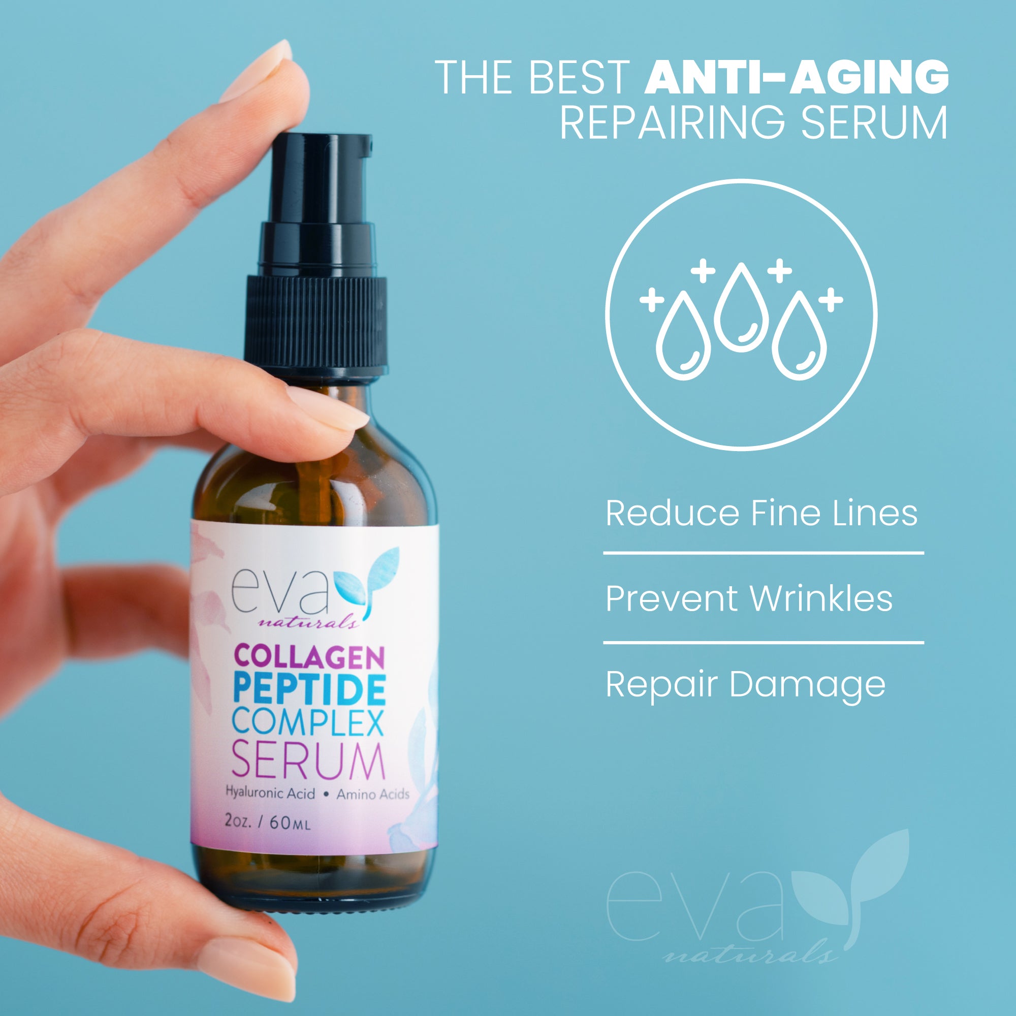 Skin Serum - Peptide Complex Collagen Serum | Eva Naturals – Eva Naturals